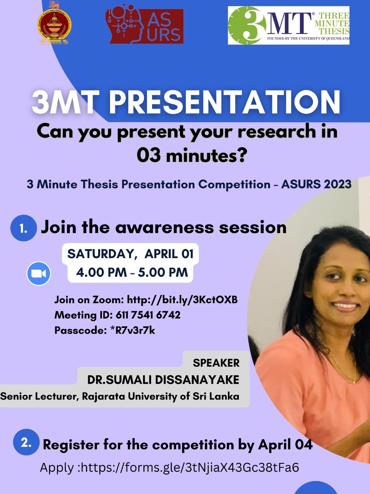 3MT Presentation Competition – Faculty of Applied Sciences