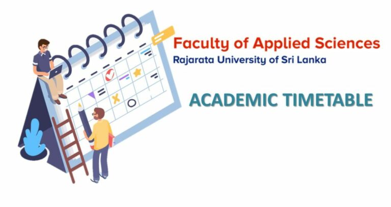 Revised Timetable – Pre-semester – 2023/2024 Batch - Faculty of Applied Sciences